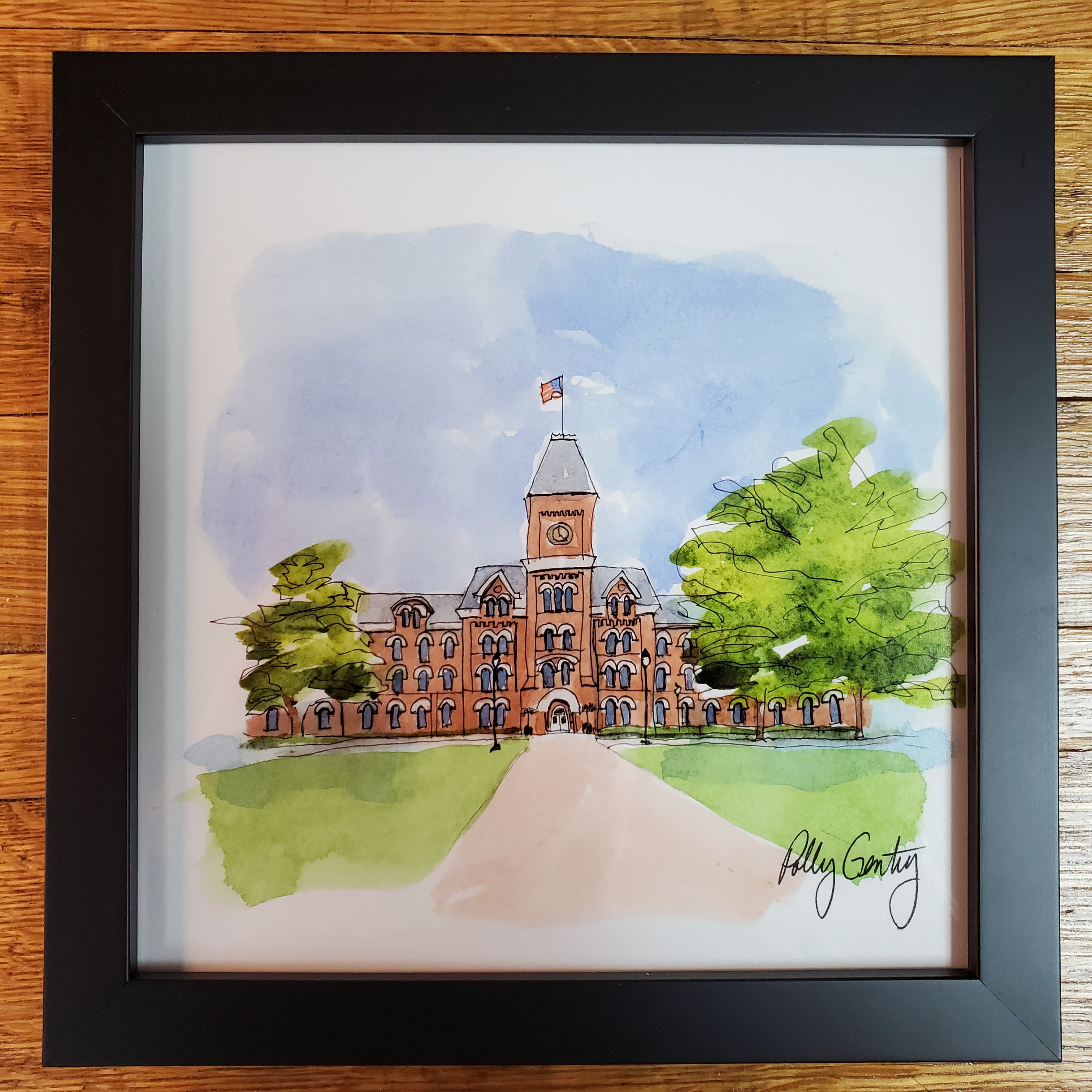 Ohio State University watercolor prints.